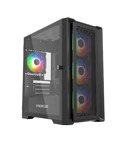 Корпус для компьютера Powercase ByteFlow Micro Black CAMBFB-A4