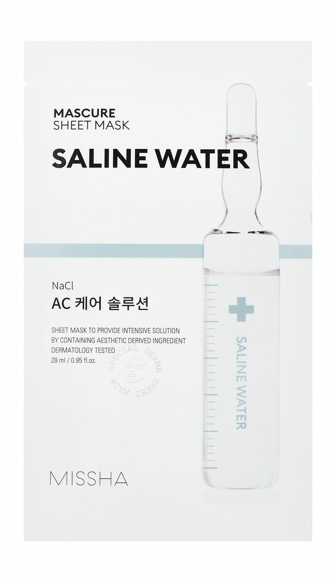 MISSHA Mascure Маска баланс с минерализированной водой для свежести чувствительной кожи, 27 мл