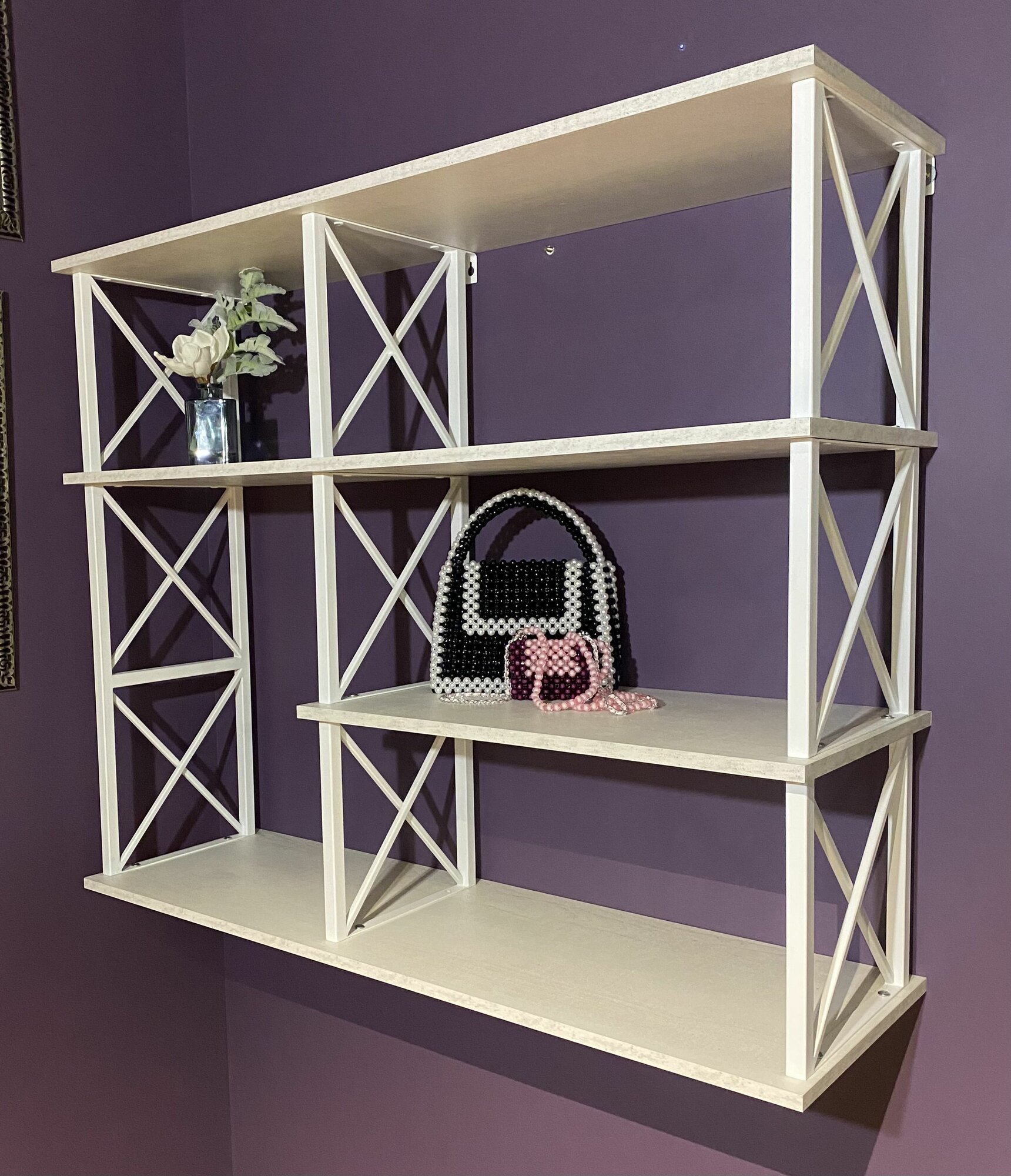 Полка настенная навесная полка для книг деревянная полка лофт стеллаж настенный навесной