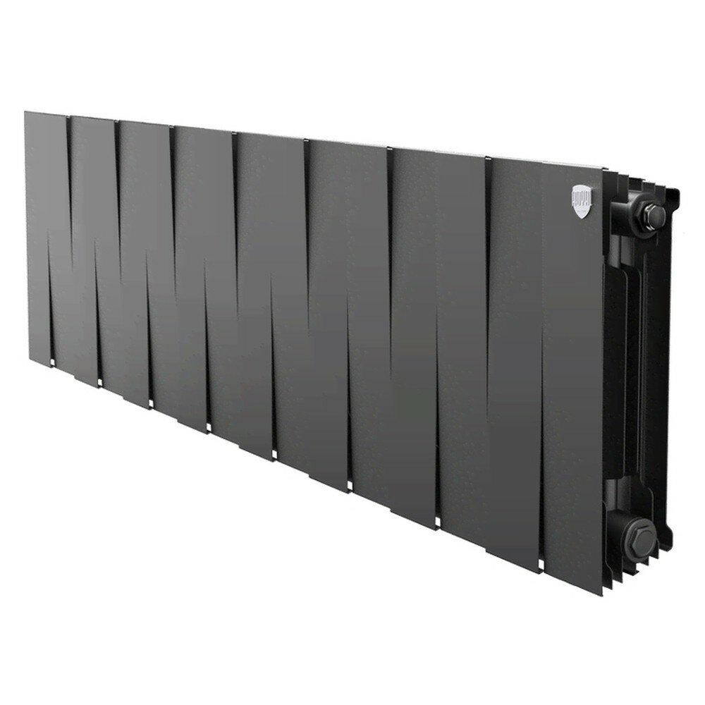 Радиатор биметаллический Royal Thermo PianoForte 300 Чёрный - 16 секц.