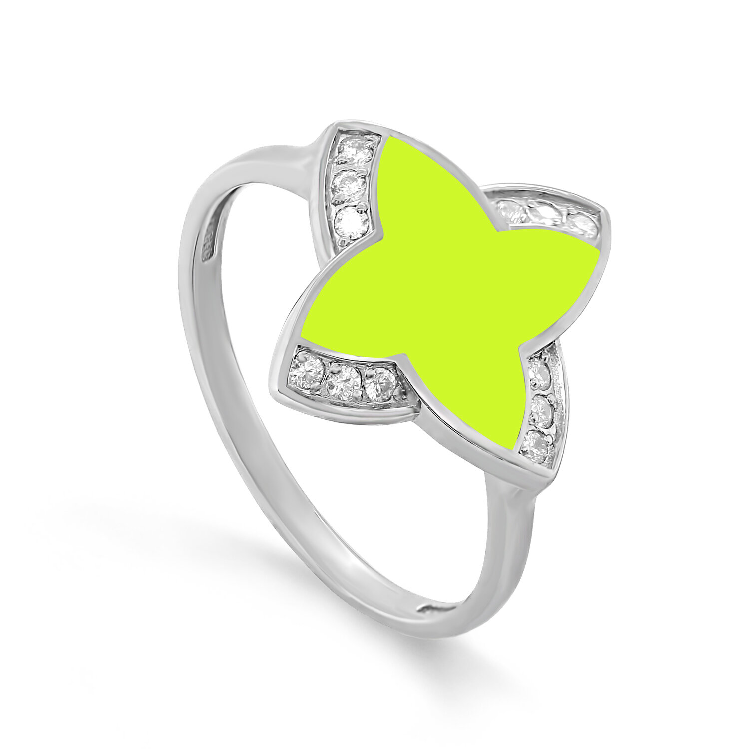 Кольцо, серебро, 925 проба, фианит