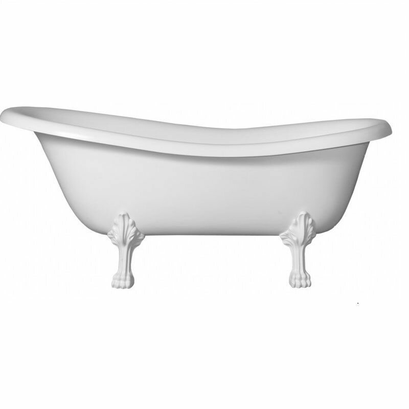 Ванна из литьевого мрамора CASTONE Даллас 168х75 ножки белые