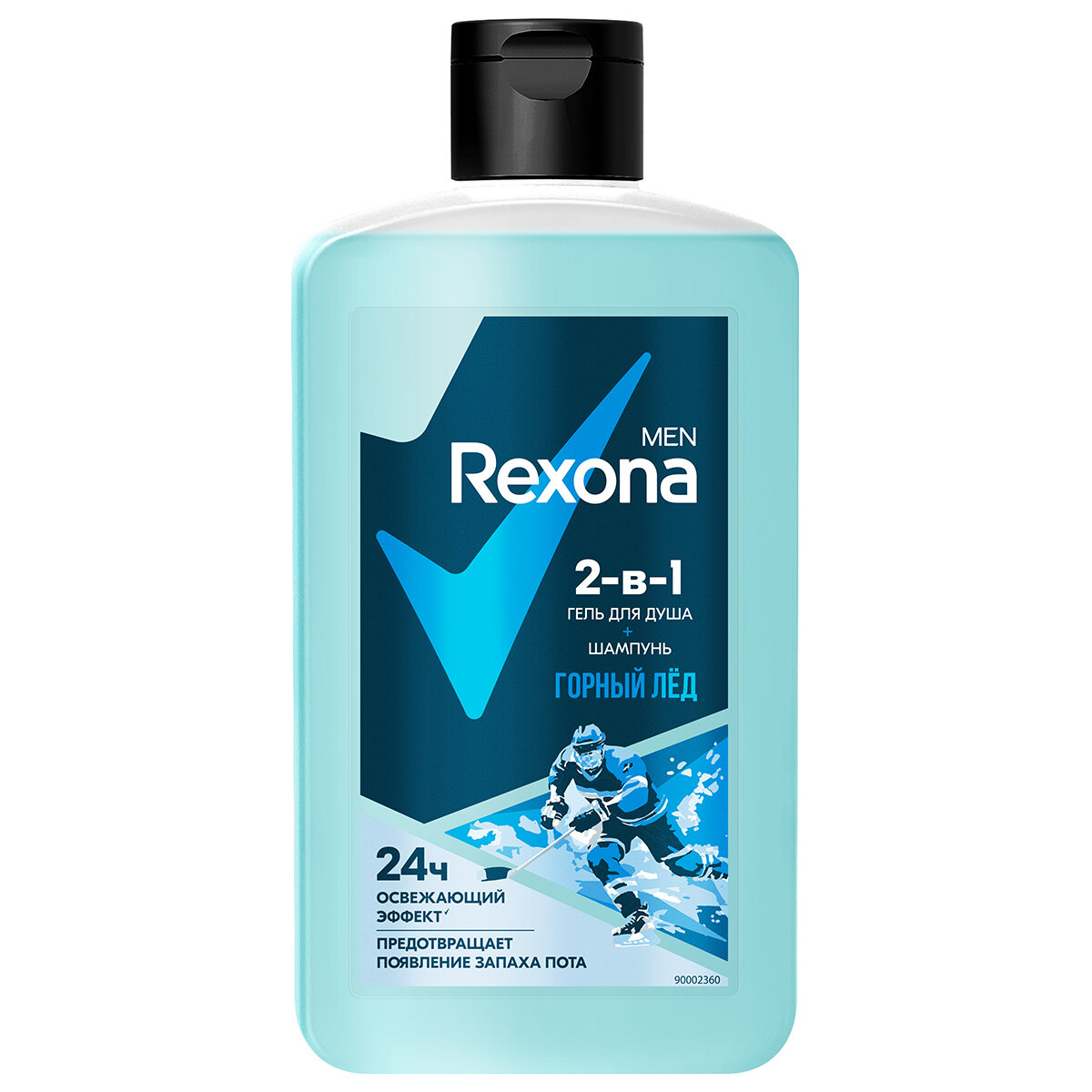 Гель для душа 2в1 Rexona Men Шампунь для волос Горный лед 490мл
