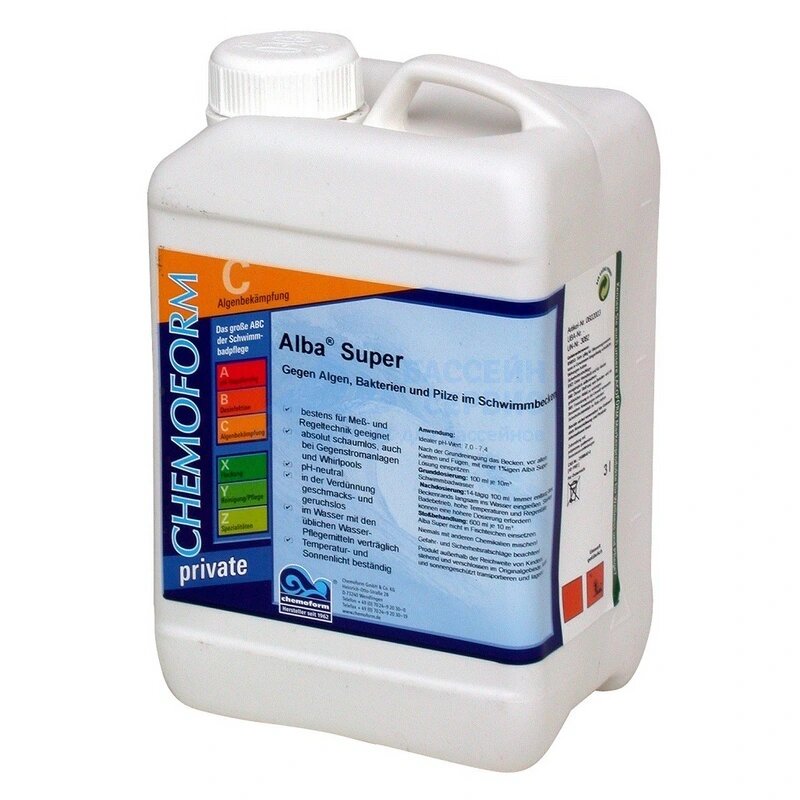 Chemoform Альба супер против водорослей, бактерий и грибков в бассейне, 5 л, цена - за 1 шт