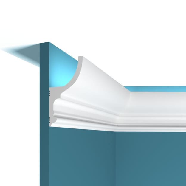 Карниз ударопрочный под подсветку P79 Перфект Plus 55 *100*2000 мм. Потолочная галтель 1 штука