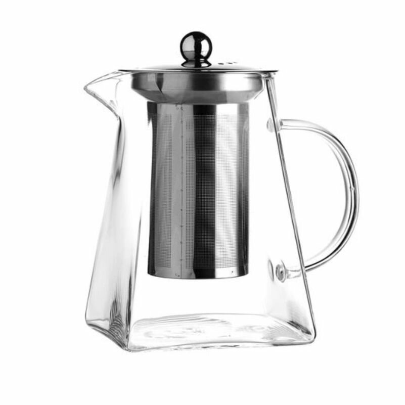 Заварочный чайник стеклянный сервировочный с квадратным дном, LBS 900 мл