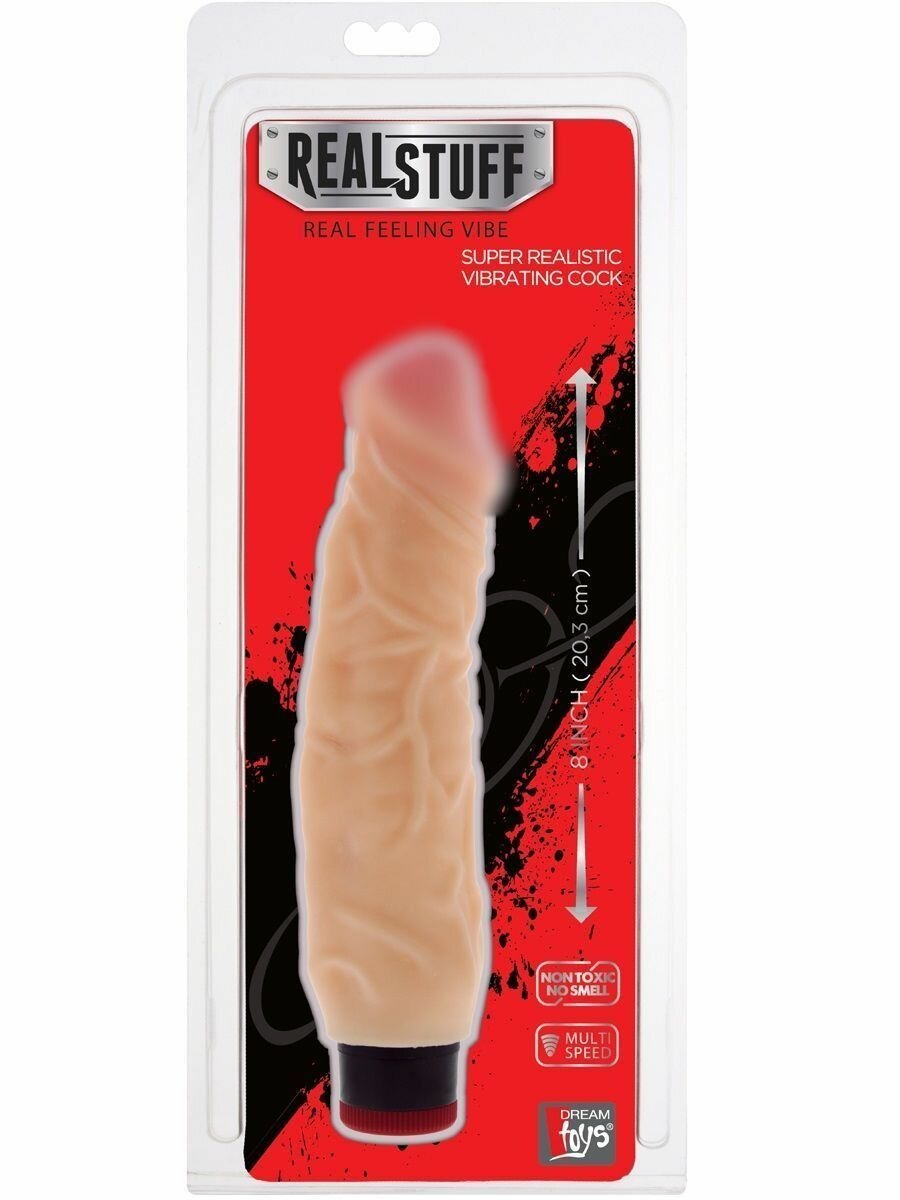 Вибратор "REALSTUFF MULTISPEED VIBRATOR 8INCH" 19.5см