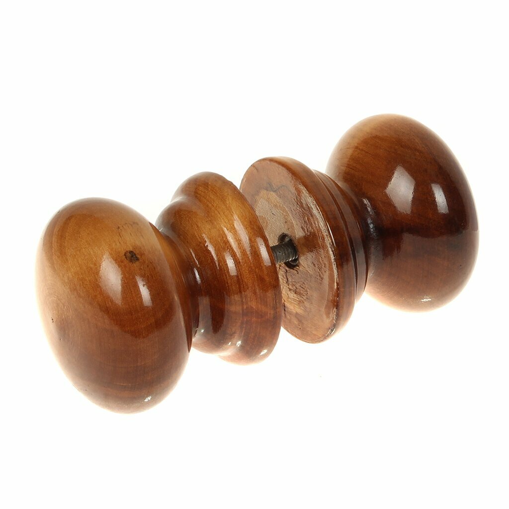 Ручки дверные деревянные Другие бренды 00003249, круглая, мокко, 2 штуки, без замка, Россия