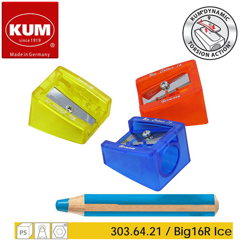 Карандаш Kum Kum Big 16R, утолщенный, апертура 16мм, синий, пластик, 6 шт