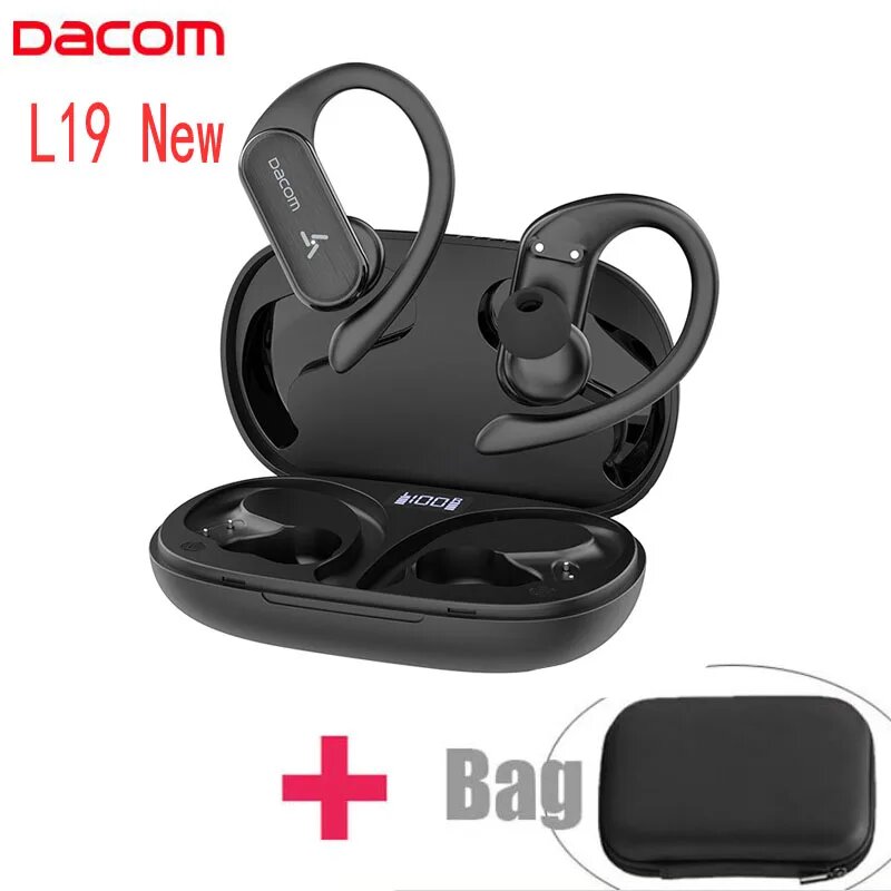DACOM L19 BlackNew спортивные наушники с чехлом
