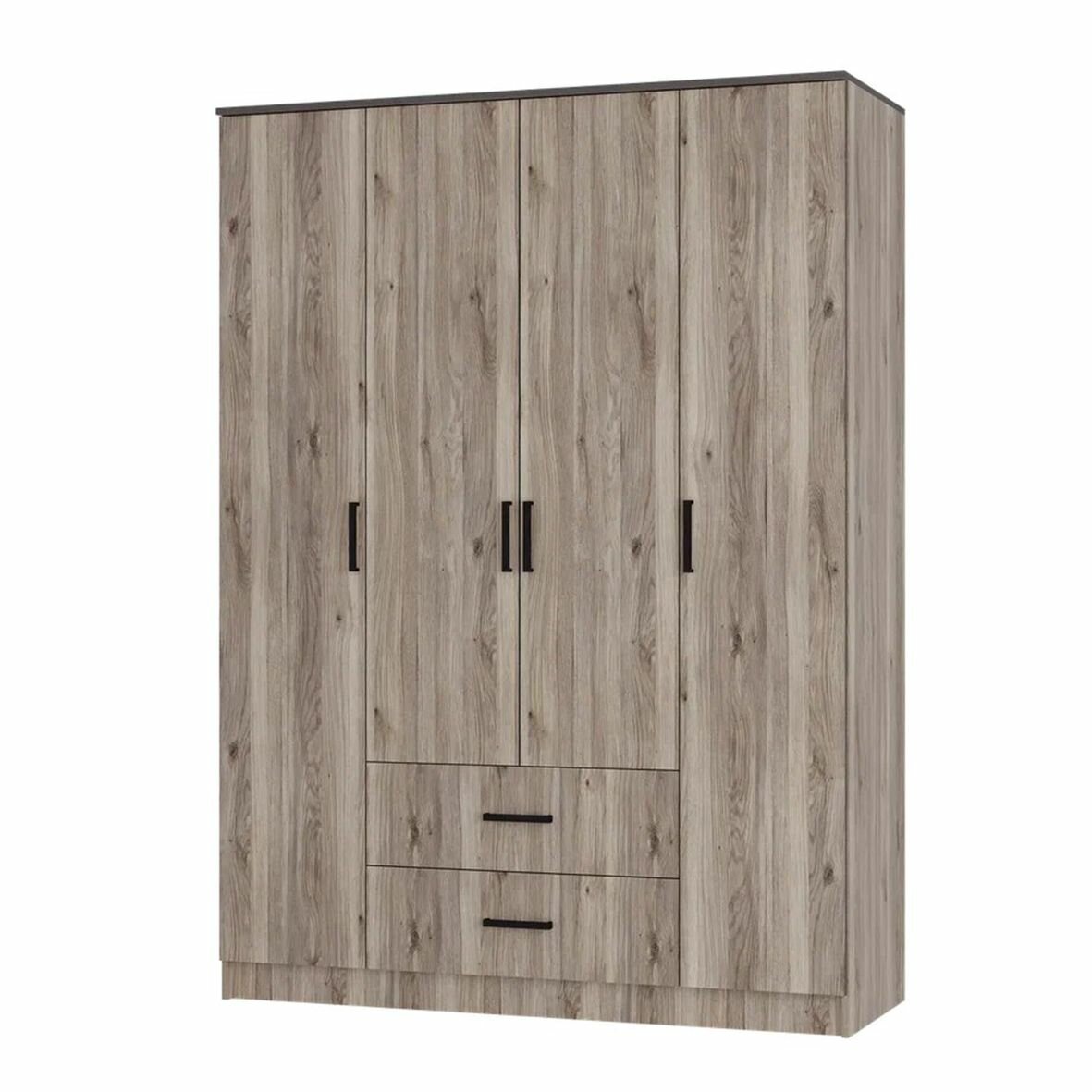 Шкаф BTS "Титан", ЛДСП, 160х61х221,6 см, четырехдверный, коричневый