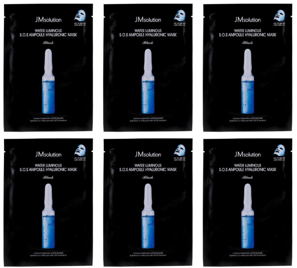 Маска тканевая JMsolution c гиалуроновой кислотой, Water Luminous, 30 мл, 6 шт