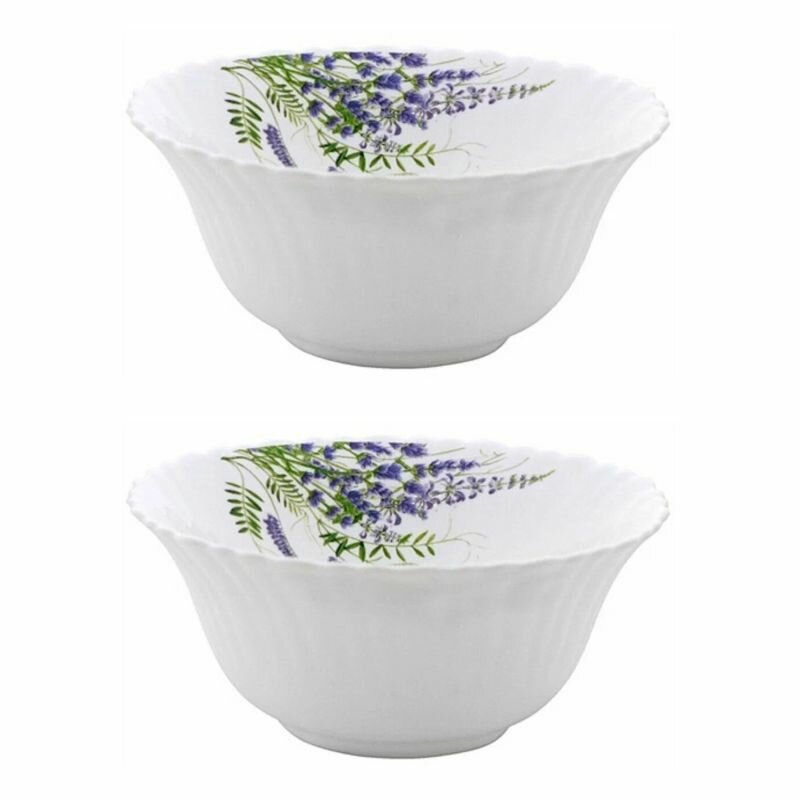 MFK Салатник Лаванда , прочное стекло,15см,2шт