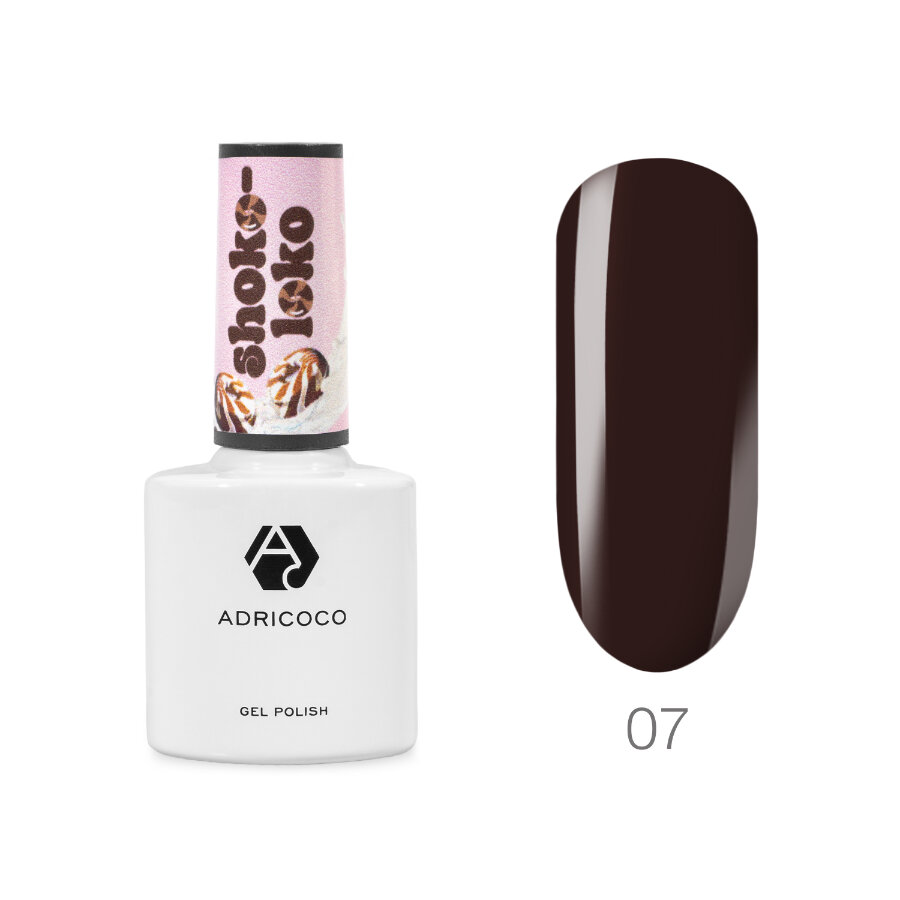 Гель-лак Adricoco Shoko-LOKO №07 - шоколадный чик, 8 мл