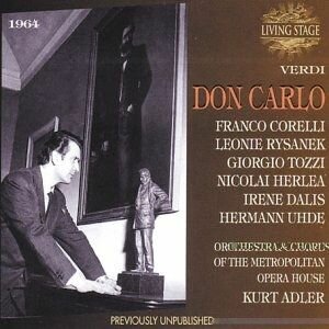 Диск рраритет! Verdi, Don Carlo. (Franco Corelli, Nicolai Herlea, Giorgio Tozzi, Leonie Rysanek, Irene Dalis, (3 CD)