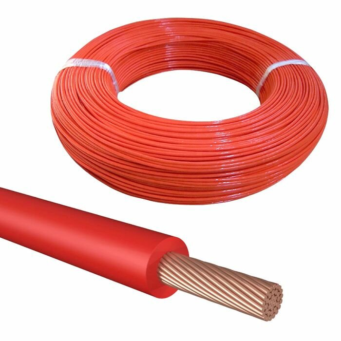 Провод красный ПУГВ 1х16мм2 (2 метра).