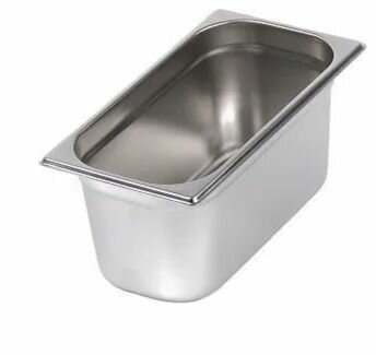 Гастроемкость GN 1/3 100 мм, нерж. сталь, 325х176х100 мм. Металлический контейнер для еды. Пищевой контейнер из нержавеющей стали. Набор из 5 гастроемкостей