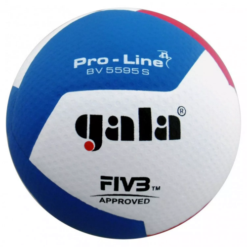 Мяч волейбольный Gala Pro-Line 12 FIVB, BV5595S, р. 5, синт. кожа ПУ Micro, клееный, бутил камера, бело-голубо-красный