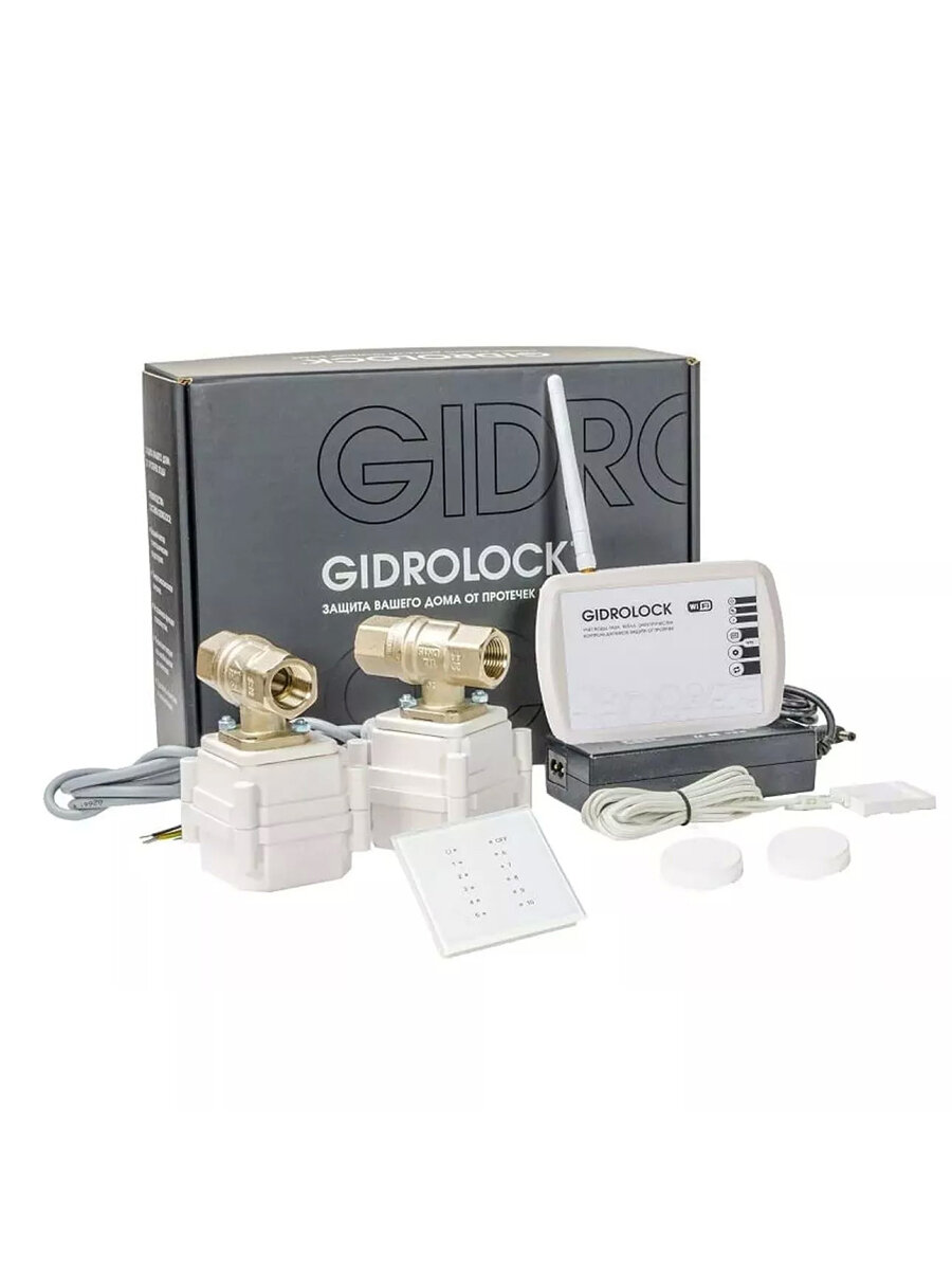 Система контроля протечки воды Gidrоlock Radio + Wi-fi 3/4", беспроводная, 37101022