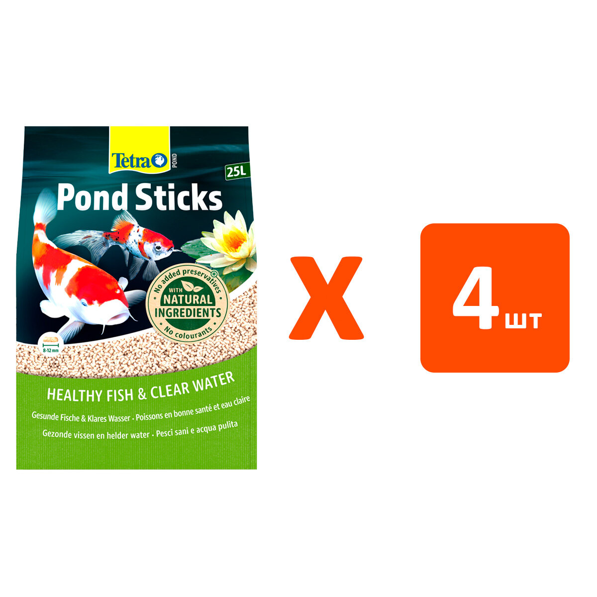 TETRA POND STICKS корм гранулы для прудовых рыб (25 л х 4 шт)