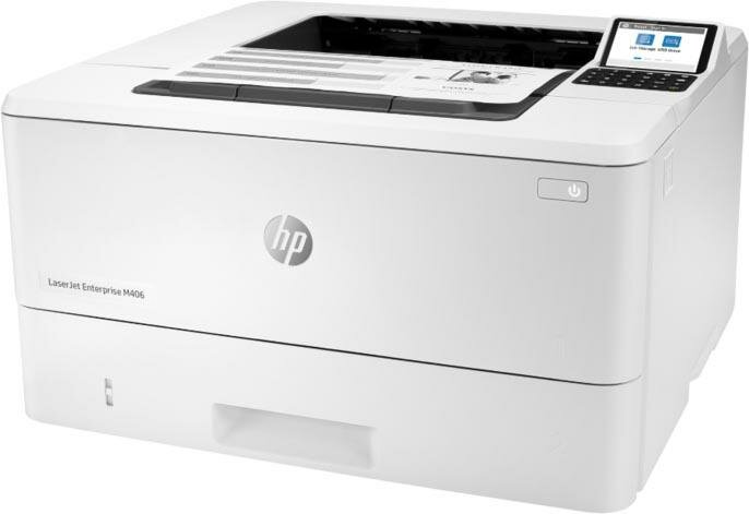 Принтер HP LaserJet Enterprise M406dn, белый (3PZ15A)