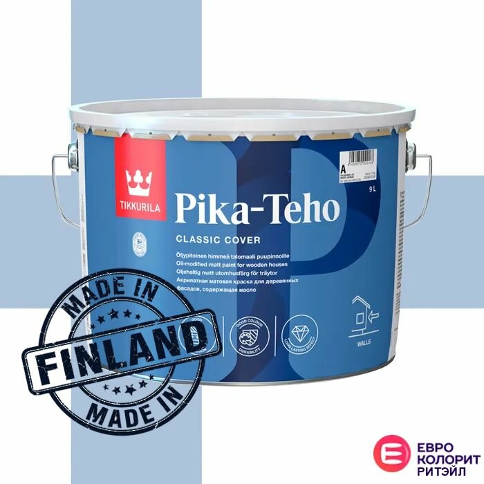 Tikkurila Pika-Teho 9 л Краска для деревянного фасада база C под колеровку — фото 1