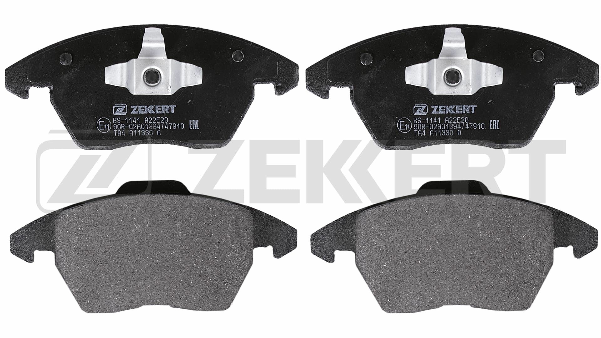 Колодки тормозные дисковые передние с датчиком для ВАЗ Лада 2107, Шкода Октавия 2, 3, Тойота Королла, Фольксваген Поло 5, Ван BS-1141 ZEKKERT