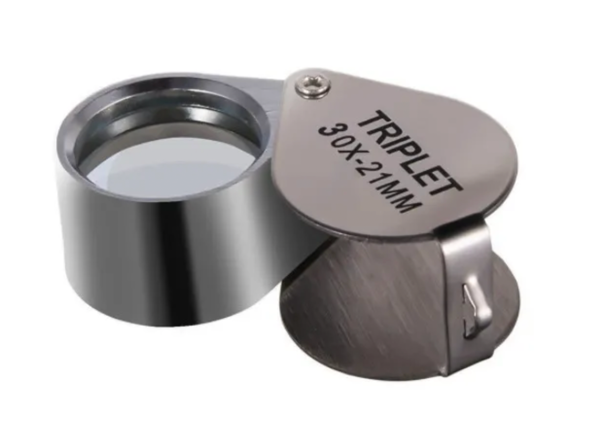 Лупа ювелира 30x21mm увеличение в 30 раз в футляре