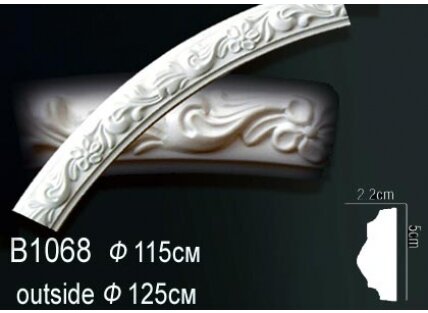 Молдинг Круговой Perfect B1068 Д125xШ2.2xВ5 см /Перфект.