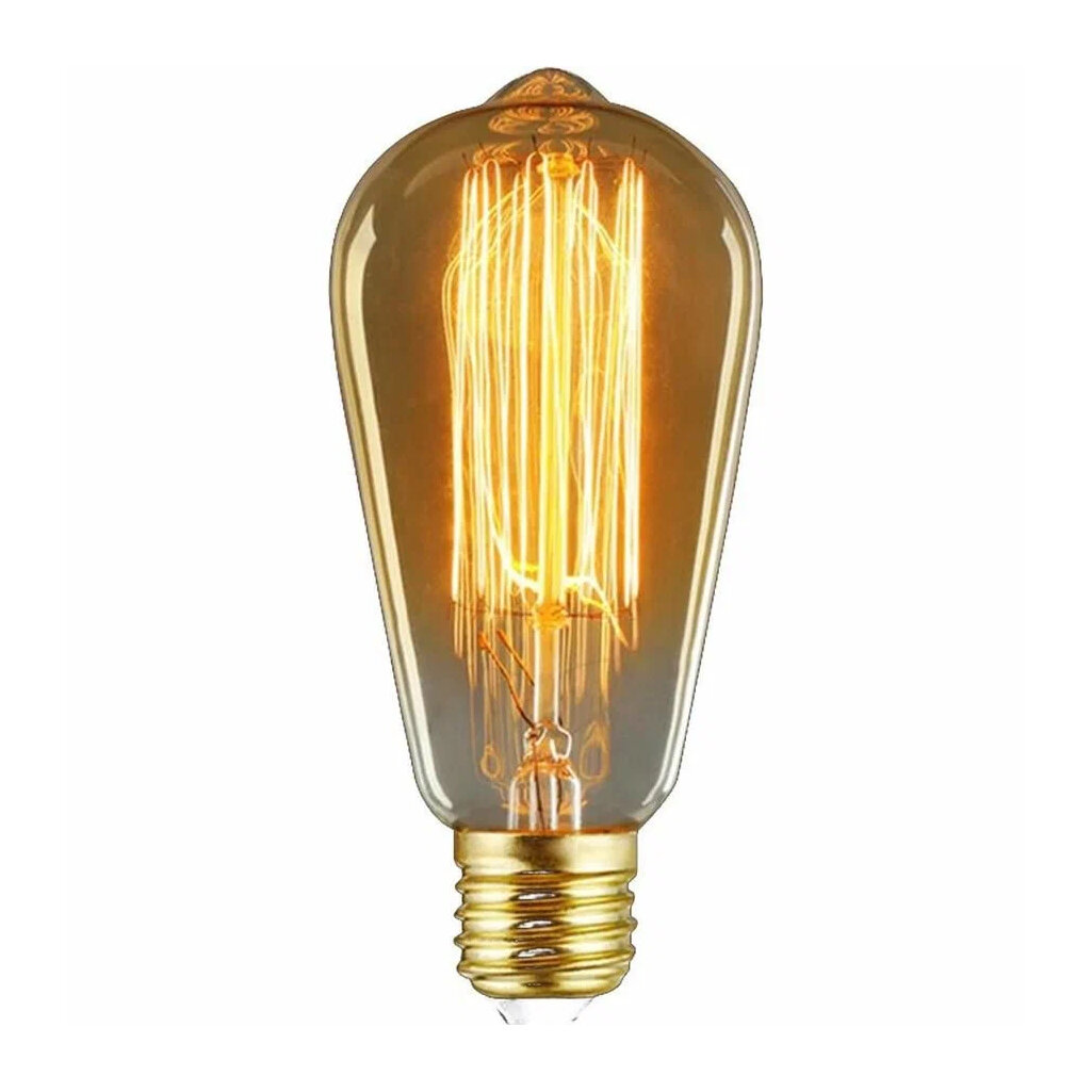 Лампа Эдисона Ретроник ST58-11 круглая 220V E27 40W янтарное стекло (лампа накаливания) ST5840-Ret-27