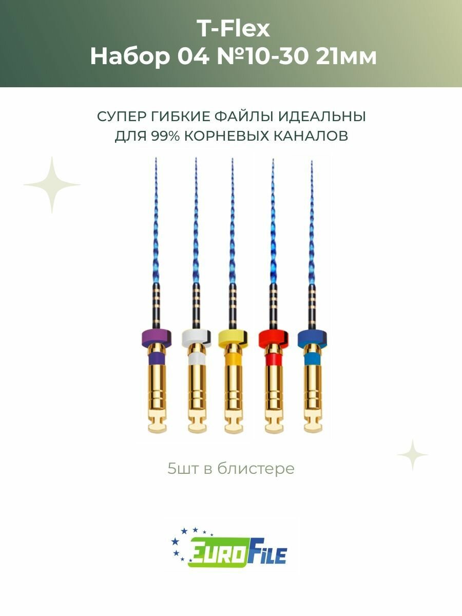 Профайлы машинные Т-флекс T-Flex 21мм 04 №10-30, 5шт Еврофайл