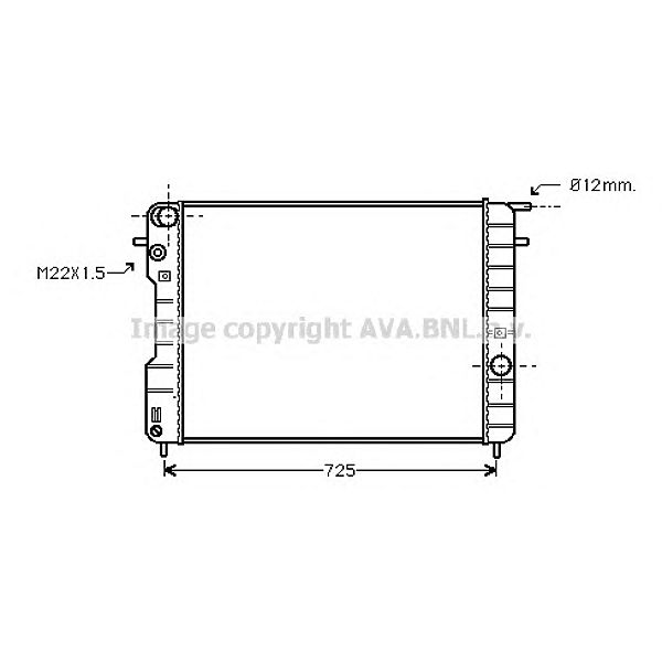 AVA QUALITY COOLING ola2239 (1300165 / 52464745) радиатор охлаждения