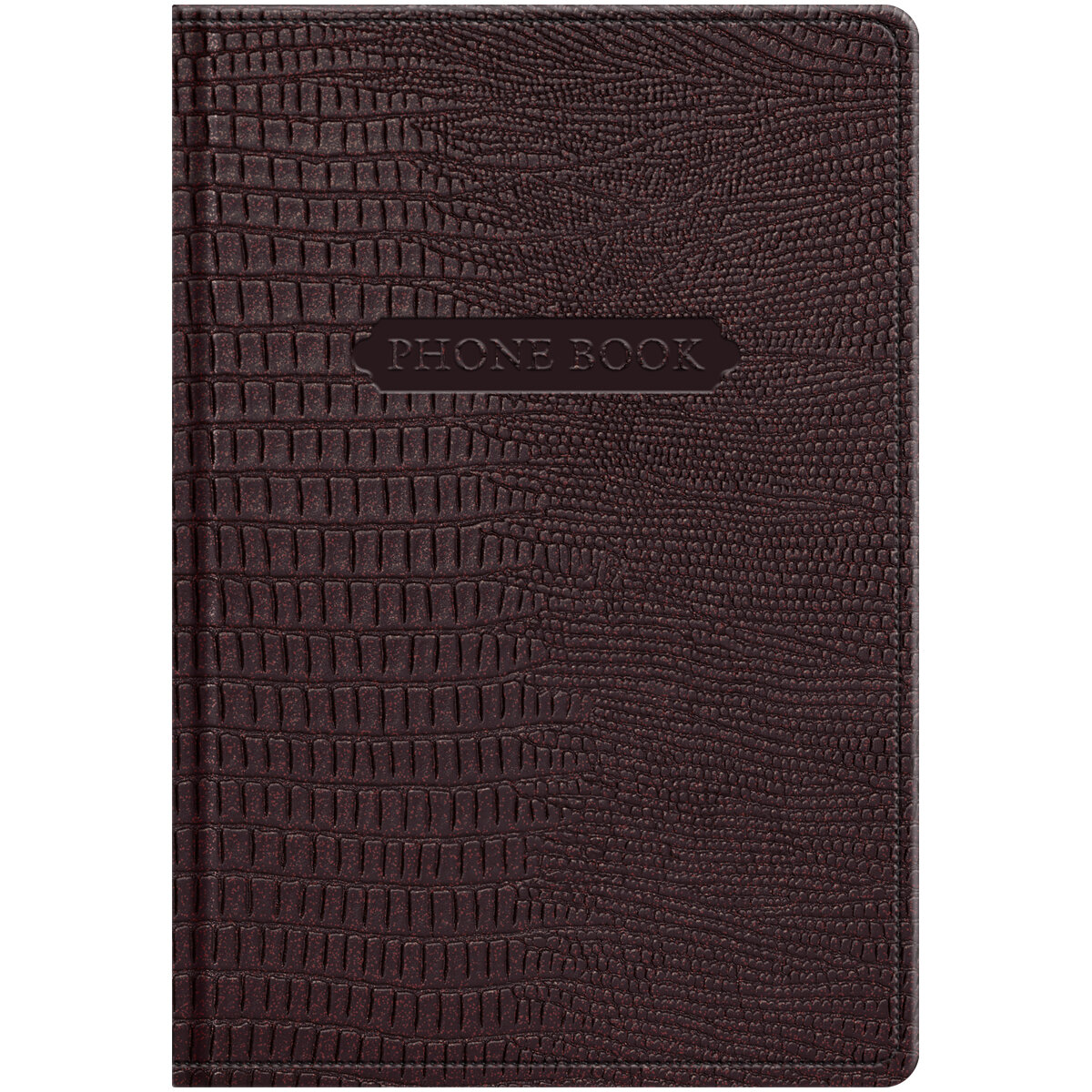 2 шт. Телефонная книга А5, 80л, кожзам, BG "Reptile. Burgundy", с вырубкой
