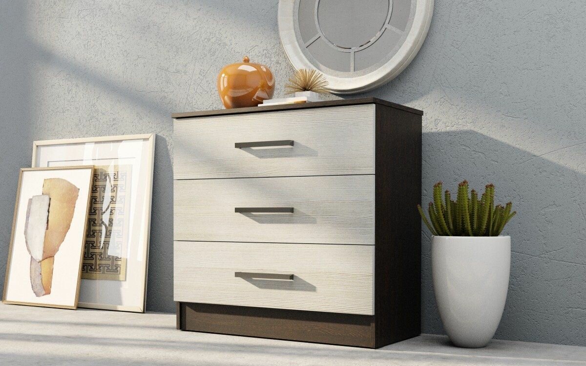 Комод адель Венге-Лоредо, с ящиками, ЛДСП, отдельностоящий, 82х80х40,8