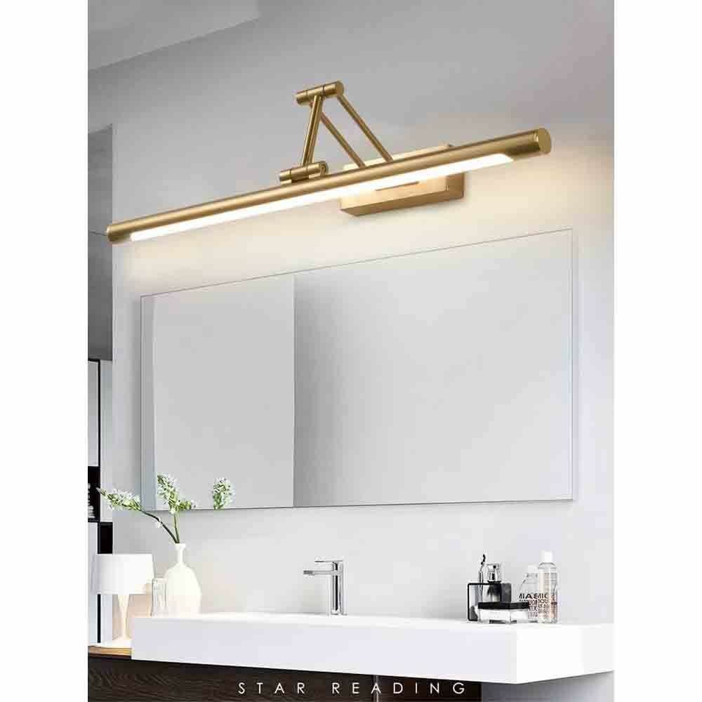 Светильник LJHI, для ванной, светодиодный, телескопический, IP44, 11 Вт, золотой