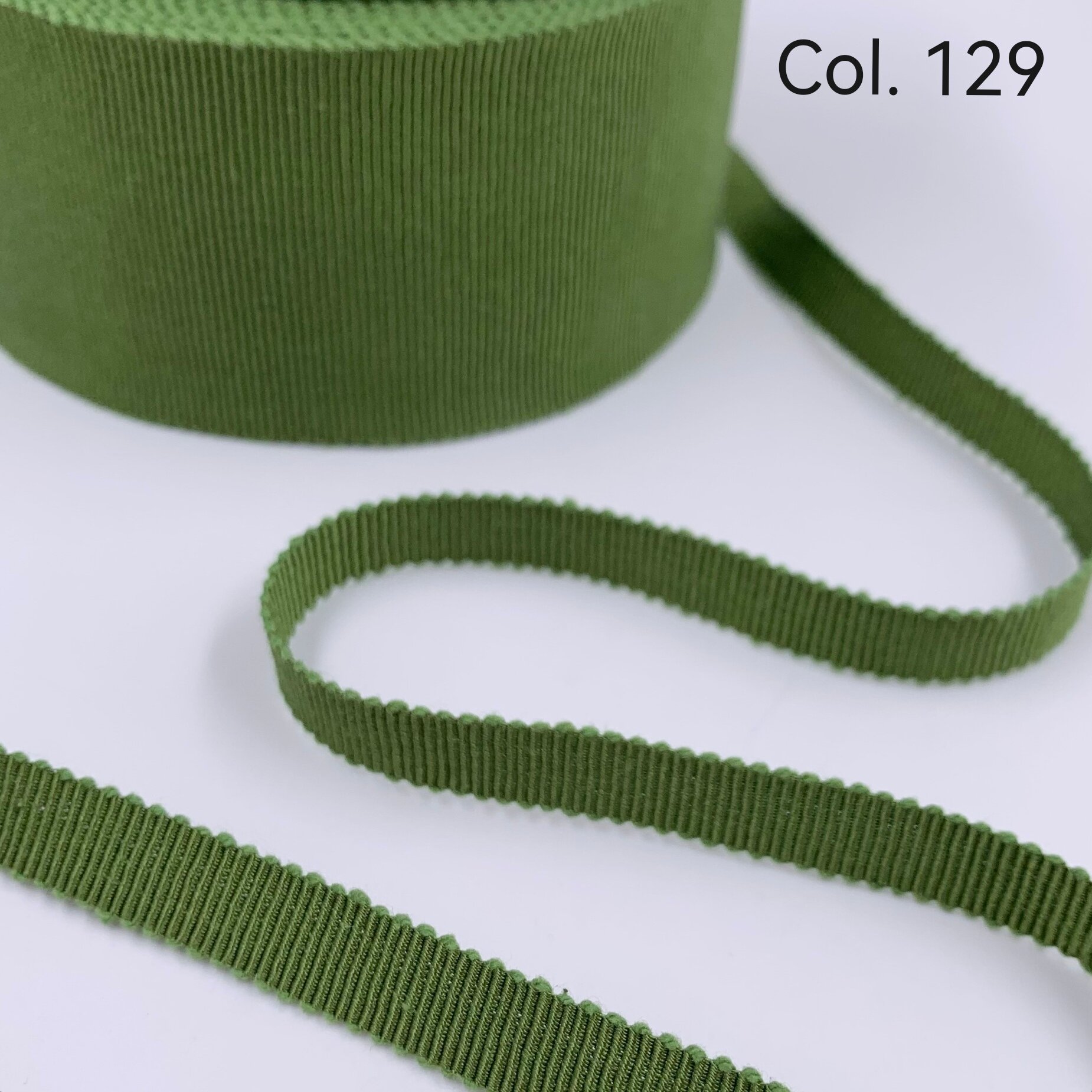 Репсовая лента зеленая 1 метр, ширина 4 см