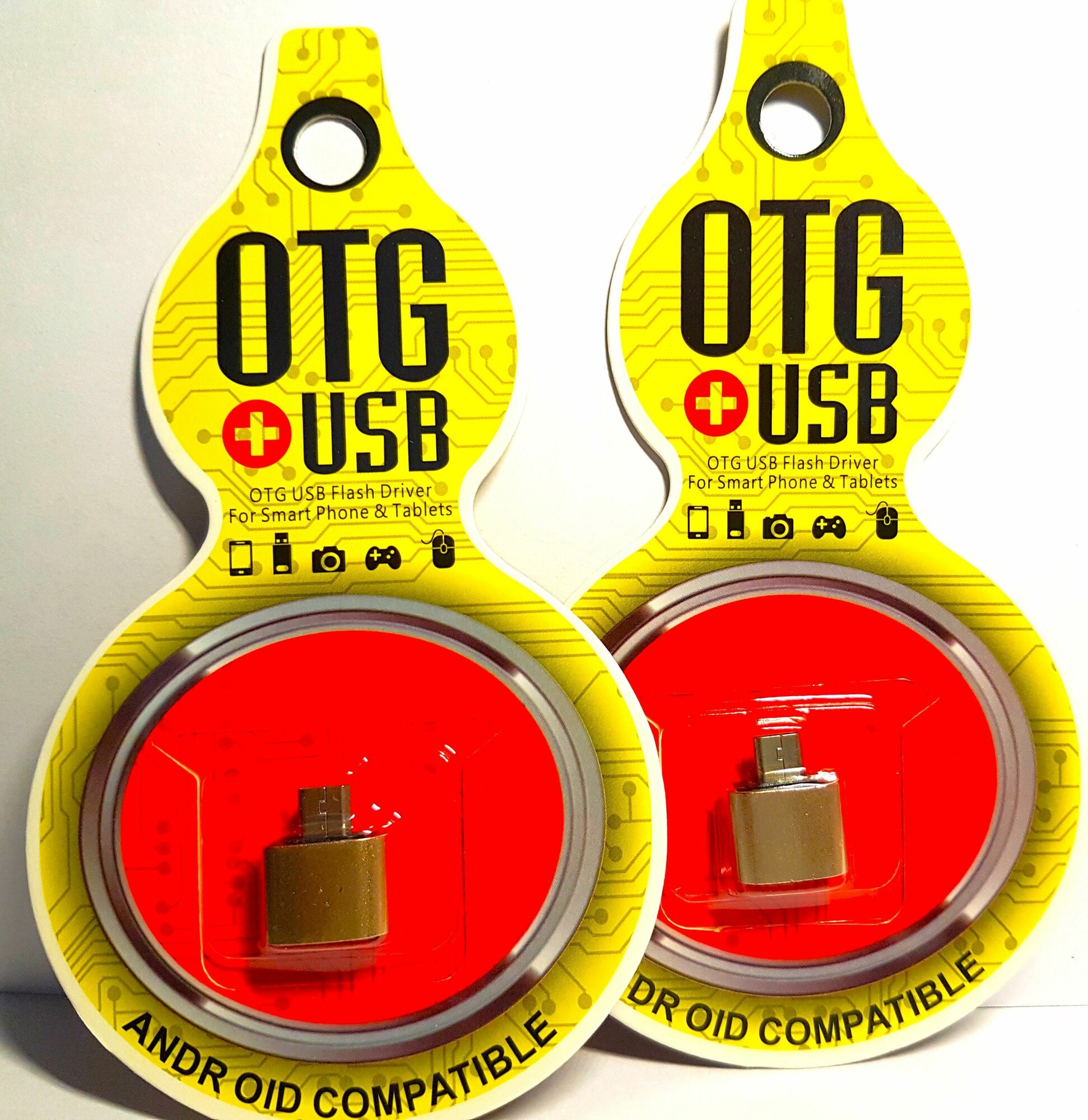 Переходник гн. USB А 3.0/IPH - шт. MiniUSB 5pin (OTG). комплект 2 шт.
