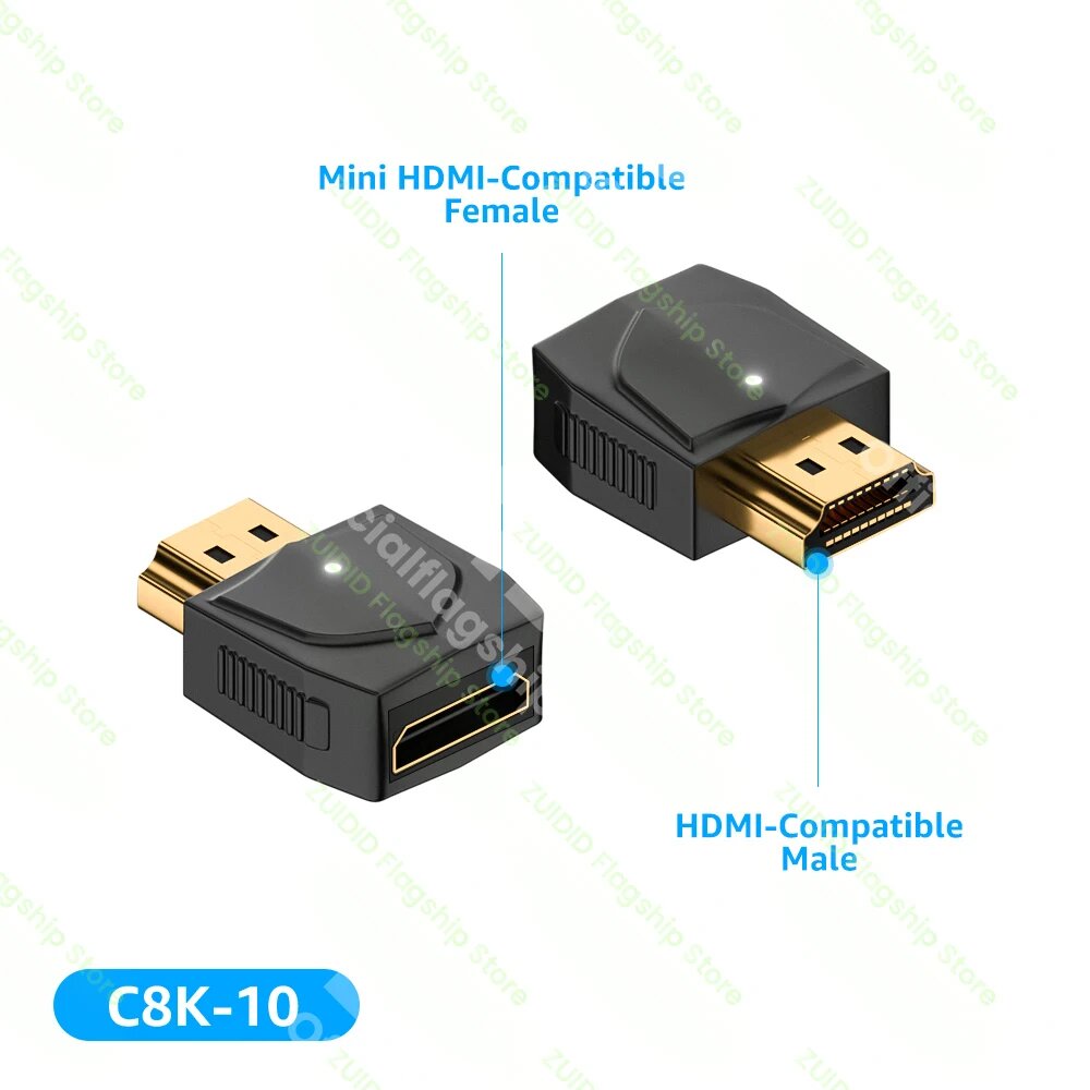 OUIO Адаптер HDMI Mini HDMI на Micro HDMI C8K-10