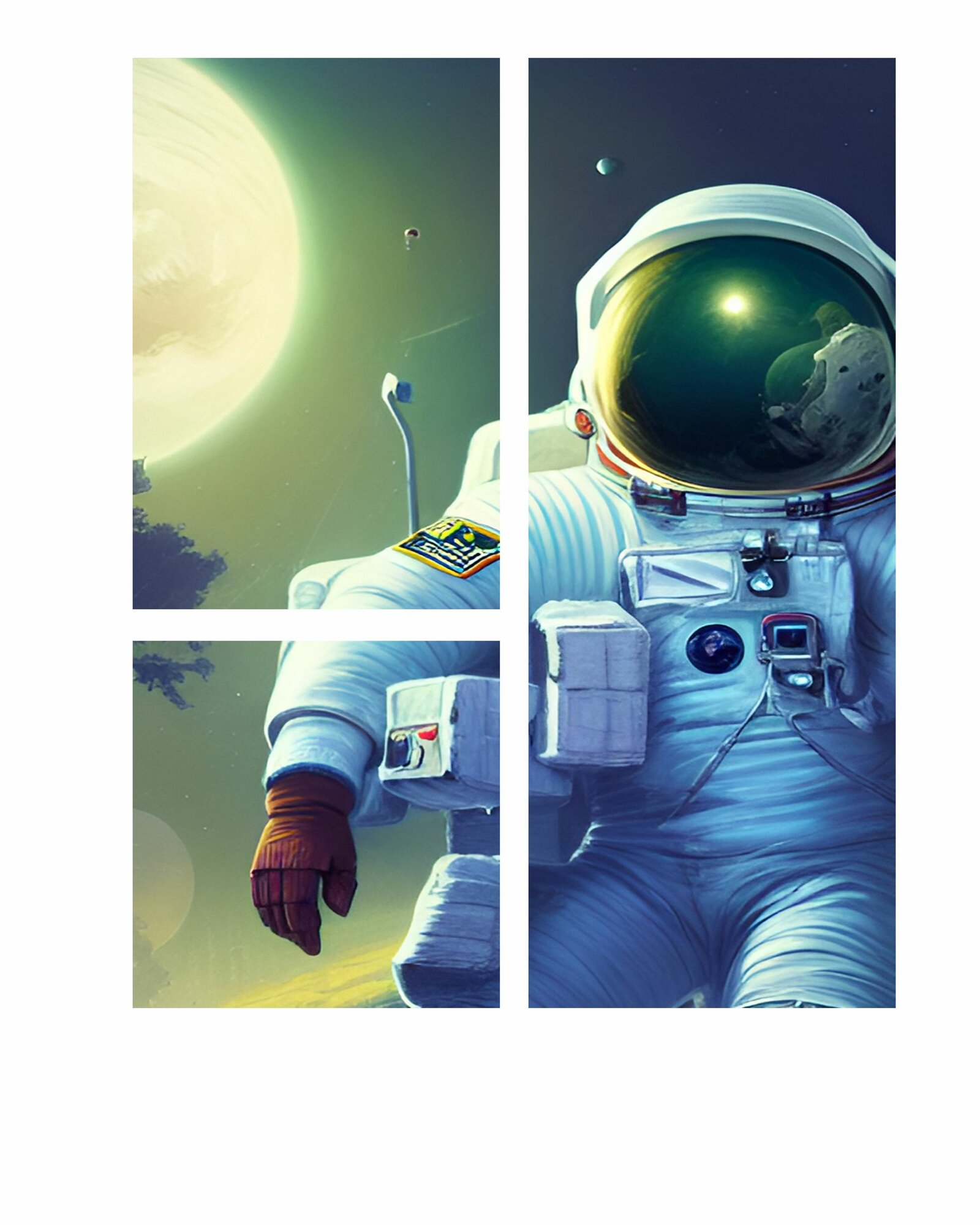 Модульная картина Космонавт 60х75см