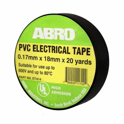 Et-914-blk-rw_изолента! пвх черная высоковольтная Abro ET914BLKRW