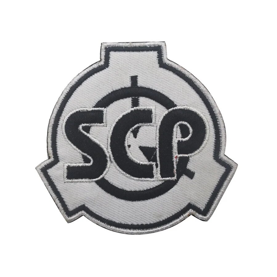 SCP вышитый светоотражающий патч Серый, 11Embroidered7.5cm