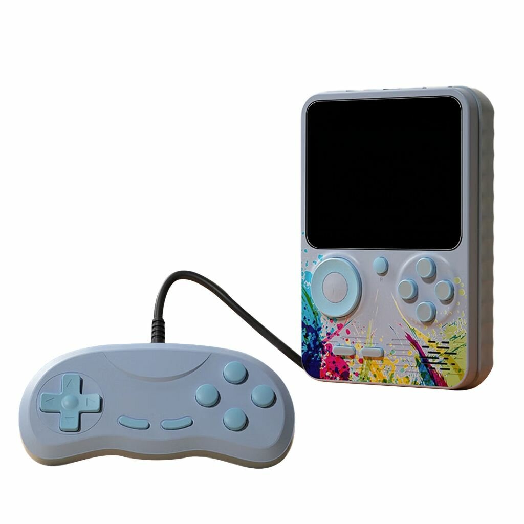 G5 Retro Handheld Game Console 500 в 1 Классический цвет игры Два человека, играющих вместе, серый