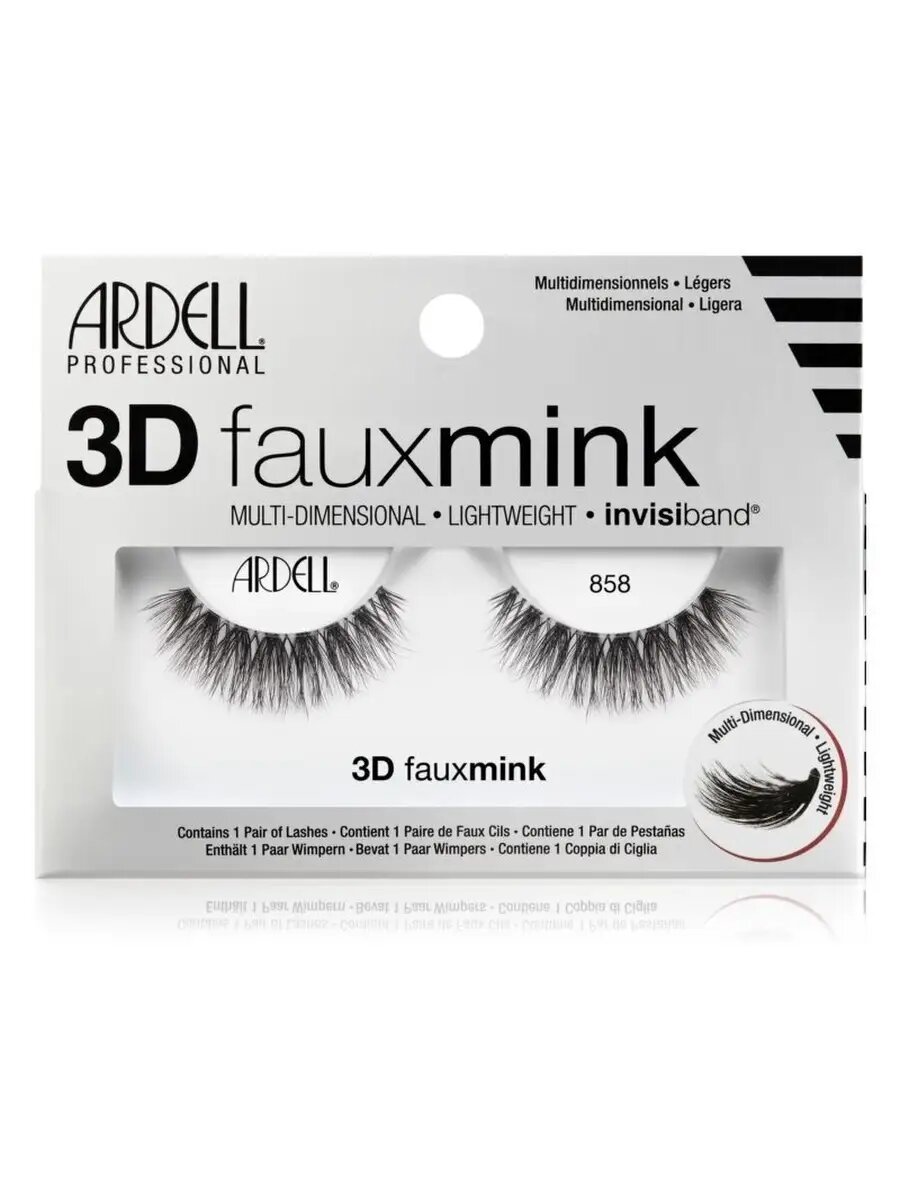 Ardell 3D Faux Mink 858 Накладные ресницы, норка