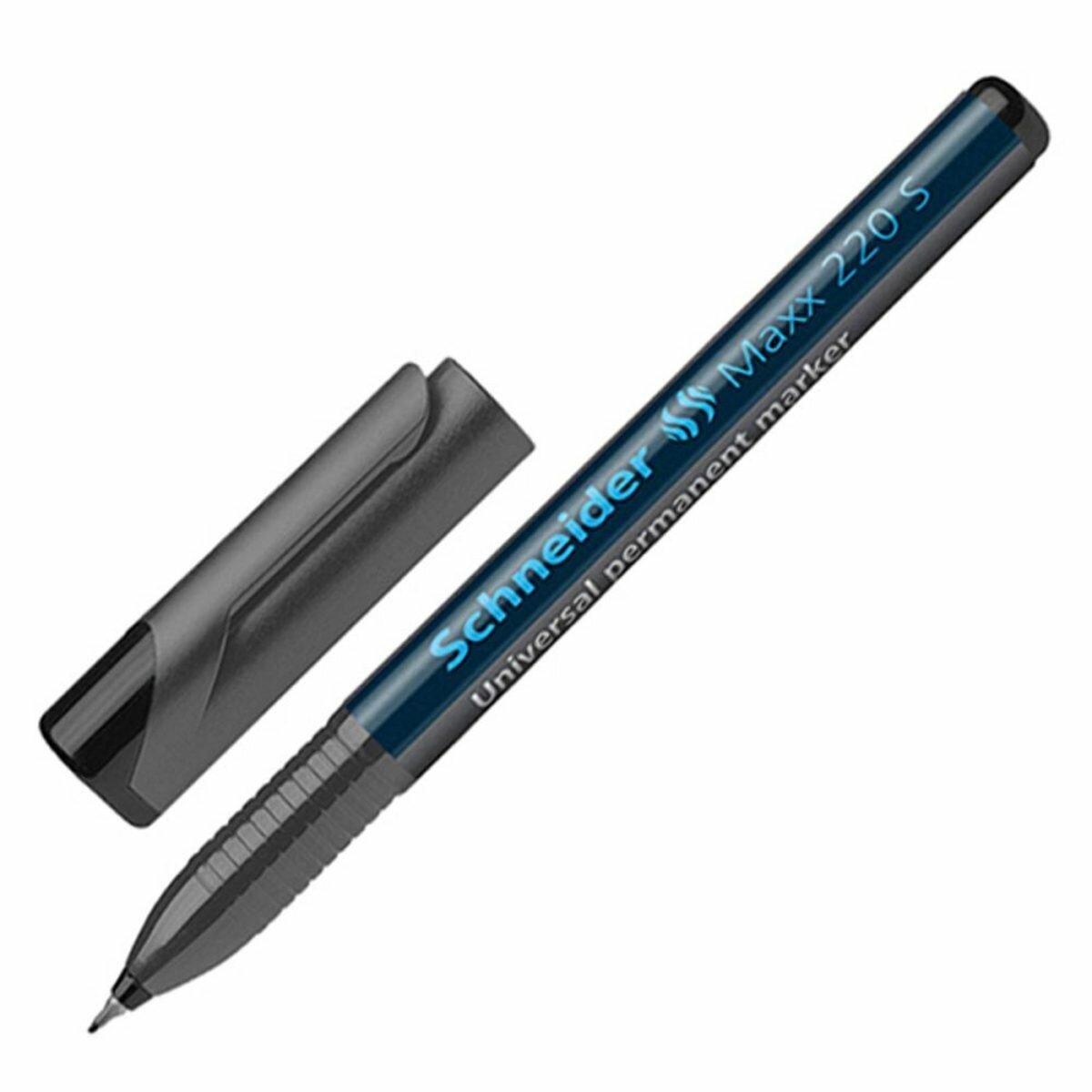 Маркер перманентный Schneider Maxx 220 S (0.4мм, игольчатый наконечник, черный) (112401), 10шт.