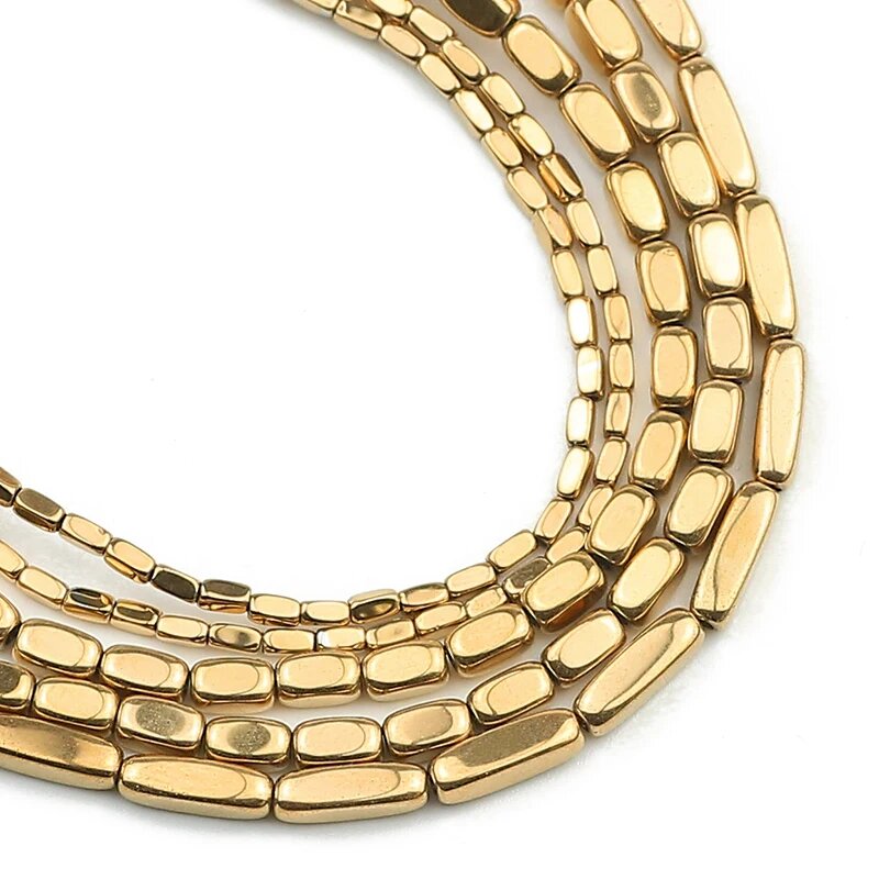 Золотые бусины из гематита JHNBY 3/5/9 мм