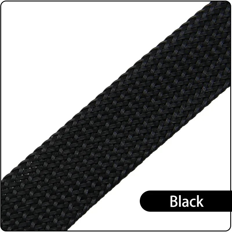 Плетеные рукава из ПЭТ 2/4/6/8/10/12/14/16/20/25/30/35/40/50/60 мм 8mm, Black