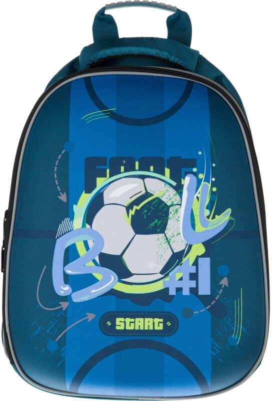 Ранец №1School Easy Football синий, 2 отд