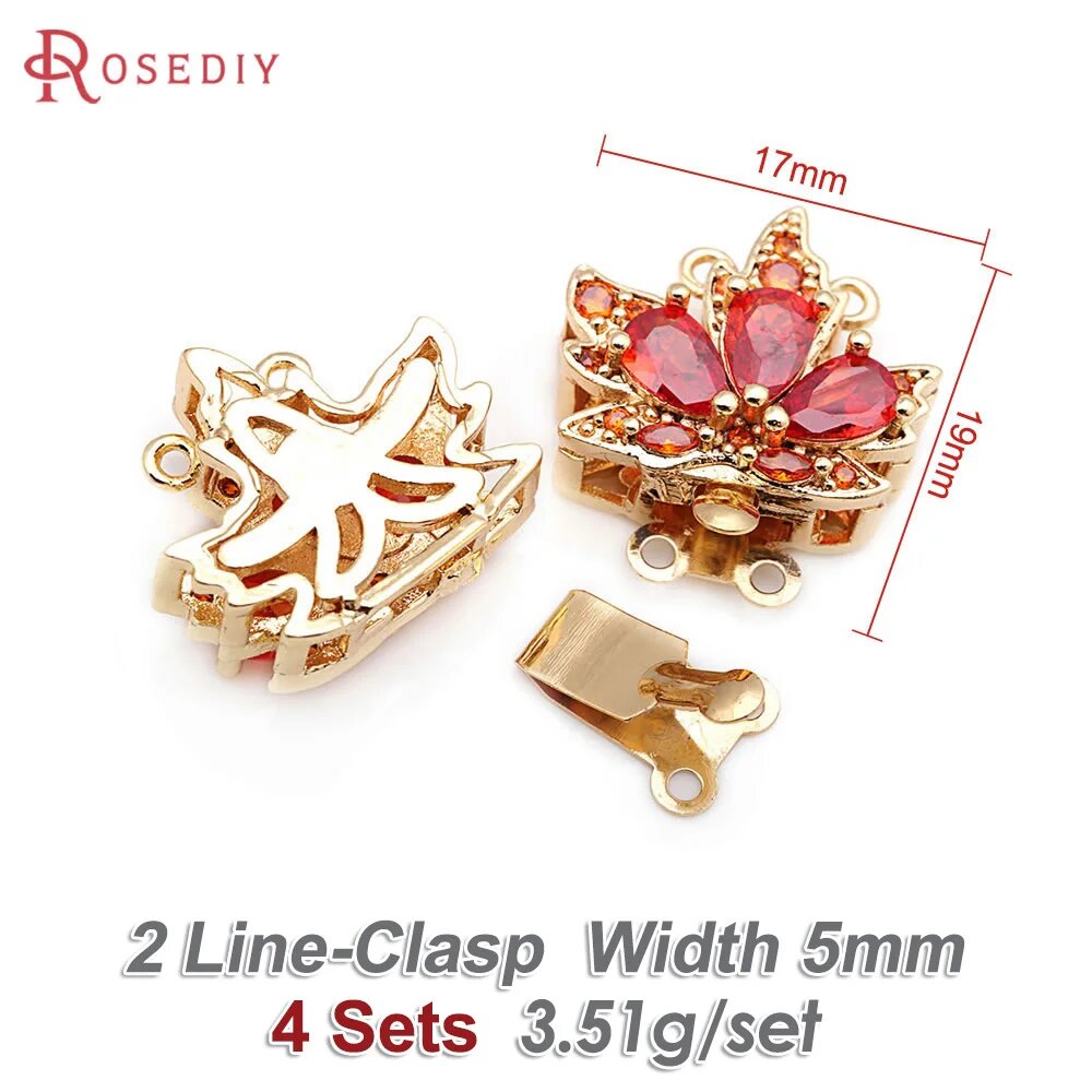 Комплекты для ожерелий Rosediy из латуни и циркония 49799-18K Gold Color