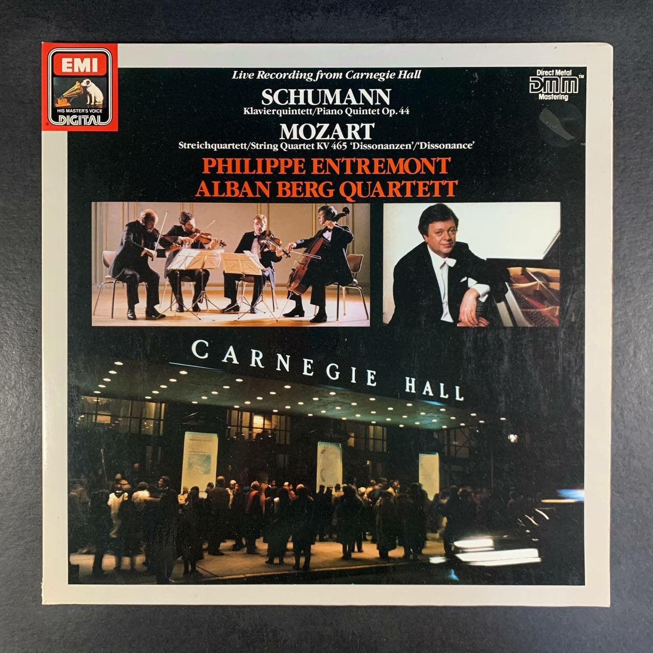 Schumann, Mozart, Philippe Entremont, Alban Berg Quartett - Live Recording From Carnegie Hall: Piano Quintet Op.44 / String Quartet KV 465 Dissonance (Виниловая пластинка)