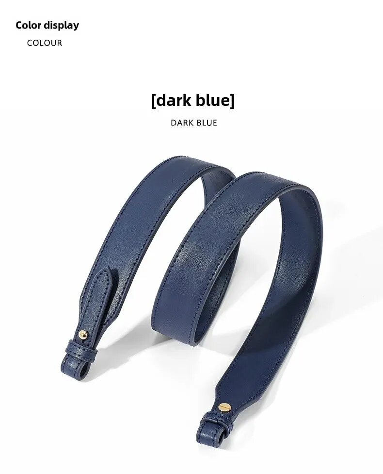 Ремень, для сумки A-72, воловья кожа, темно-синий, 3 см x 80 см